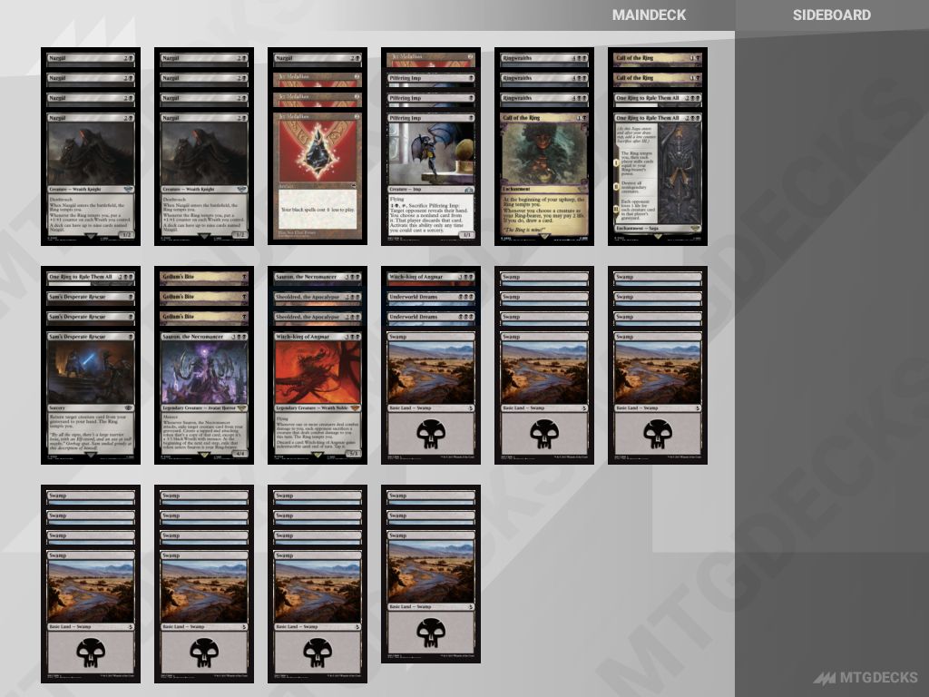Historic 1 Ring 2 Rule Them All deck by IRON • MTG DECKS